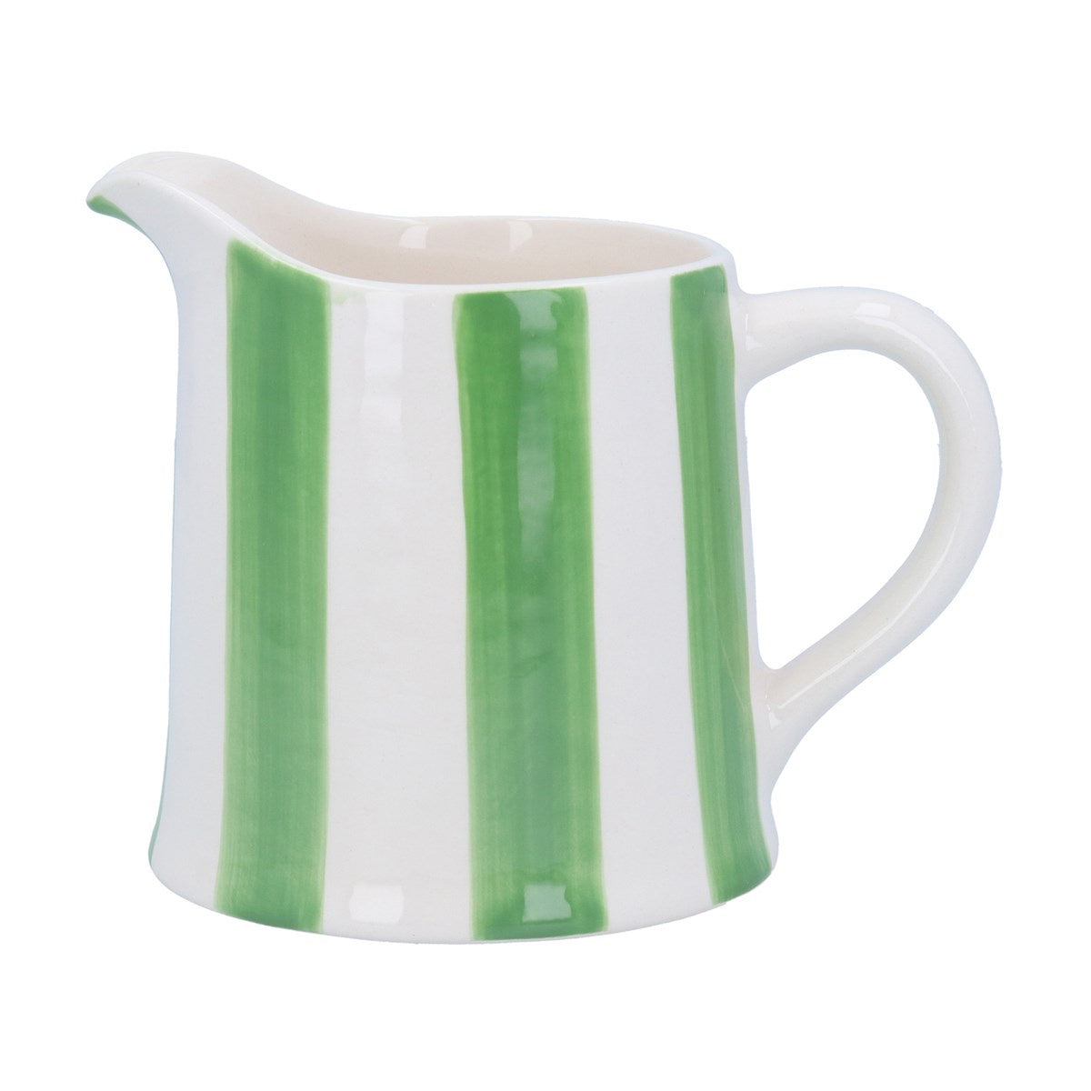 Milk Jug - Green Stripe - - Liv's Solihull