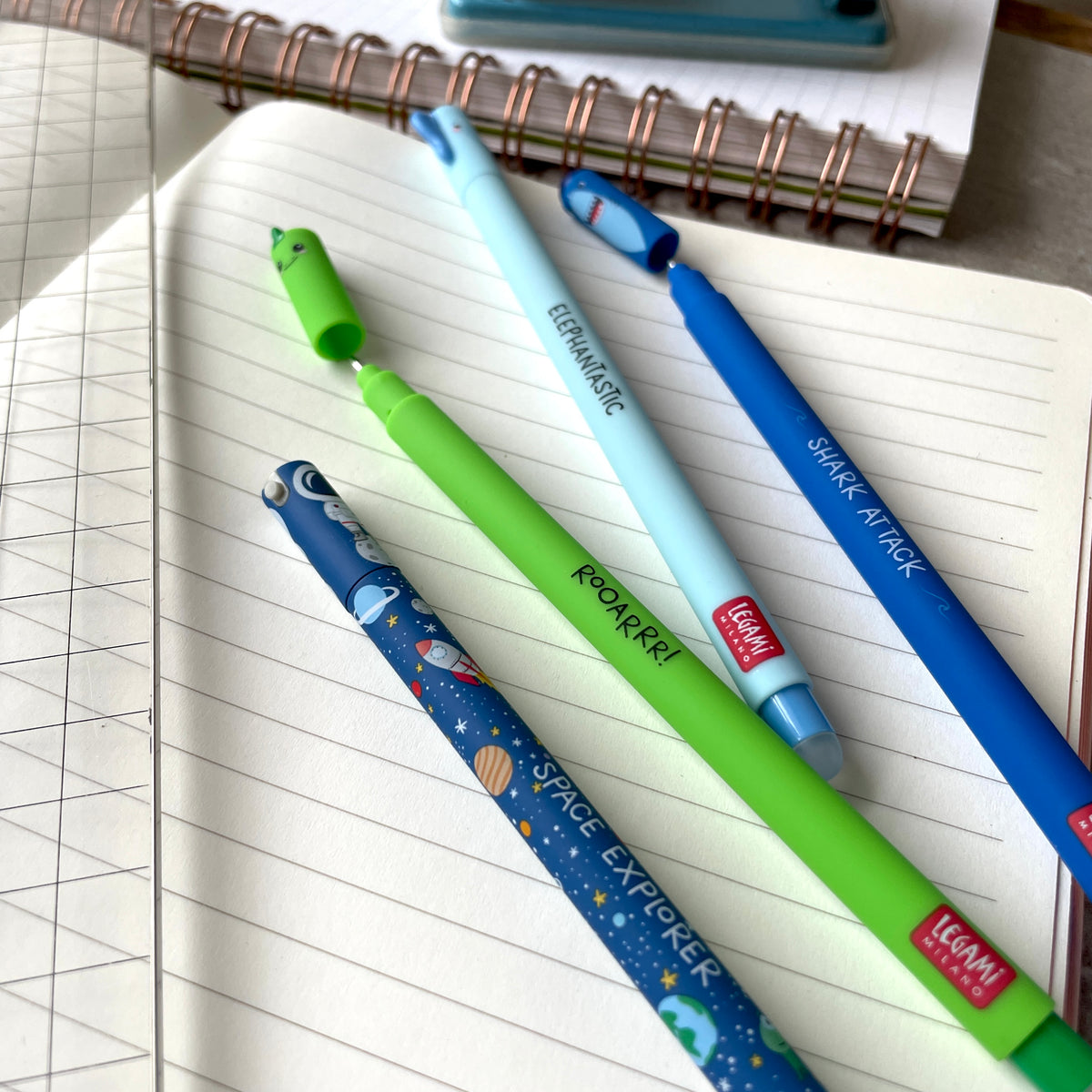 Legami Erasable Pen - Astronaut, Black Ink - - Liv's Solihull