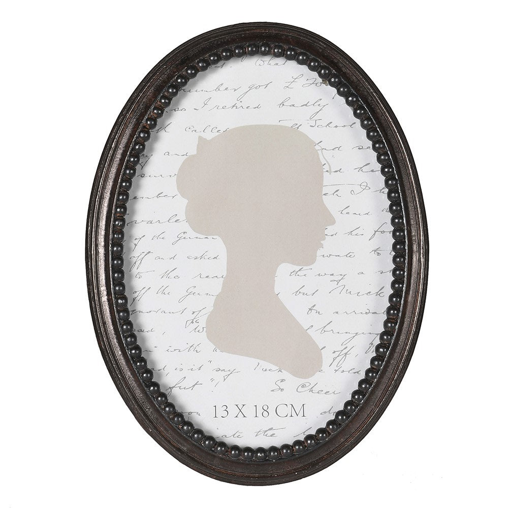 Oval Photo Frame - Aged Brown Black, 5 x 7 - - Liv's Solihull