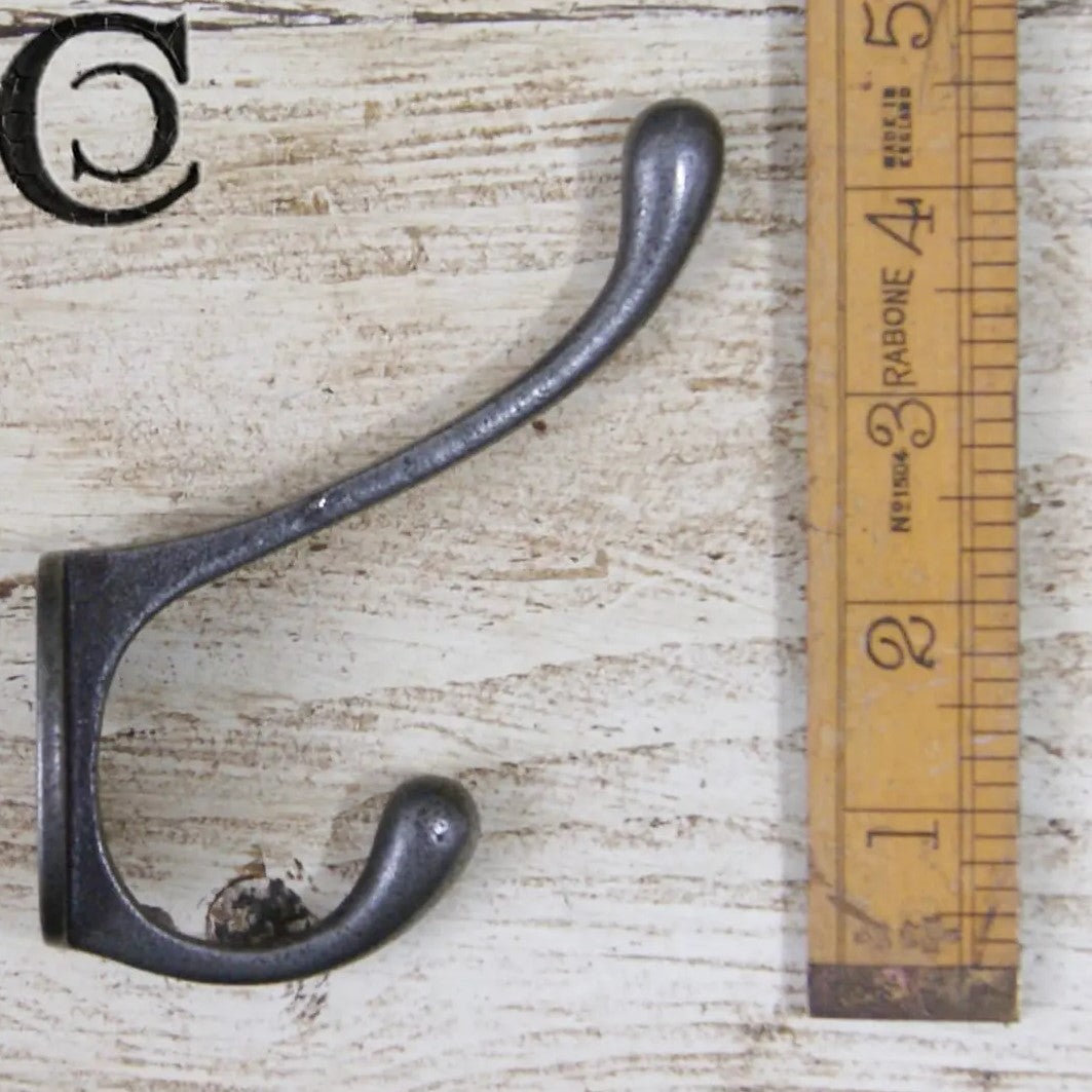 Double Coat Hook - Victorian Antique Iron - Best Sellers - Liv's Solihull