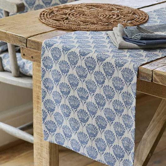 Table Runner - Carnation , Slate Blue - - Liv's Solihull