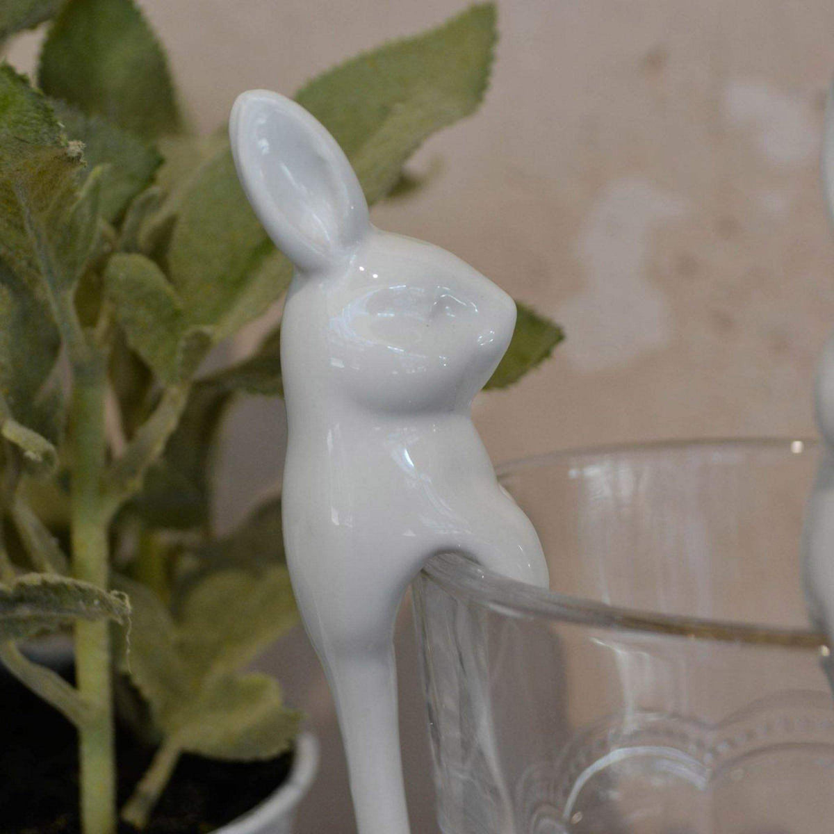 Ceramic Bunny Rabbit Spoon - - Liv's Solihull