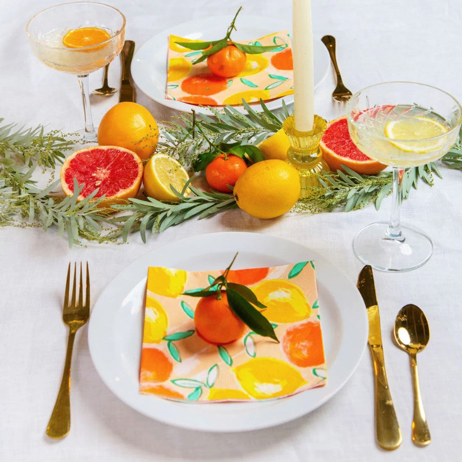Citrus Paper Napkin, Pack 20 - - Liv's Solihull