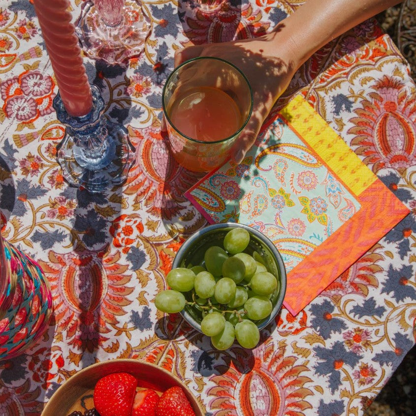 Paper Napkins - Boho Paisley Pattern, Pack of 20 - - Liv's Solihull